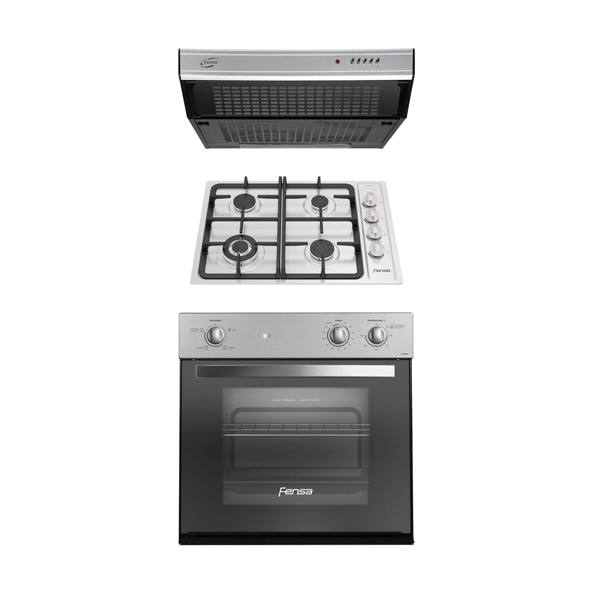 Kit Horno Empotrable Fensa F 1060R A + Encimera Fensa FCE 4.3HF T ...